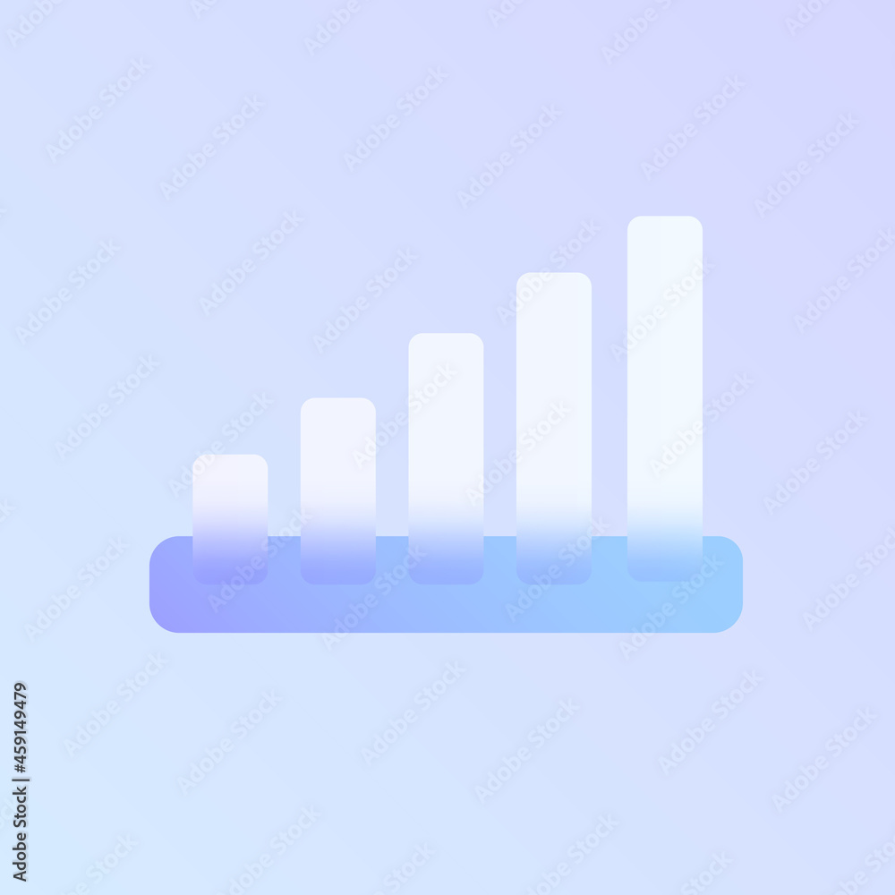 signal strength indicator glass morphism trendy style icon. signal ...