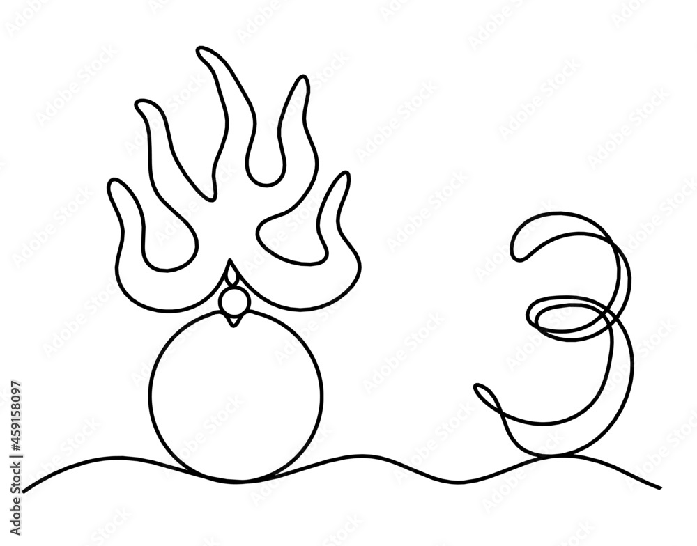 Fire pearl - protection from flying star "three" in feng shui as line ...