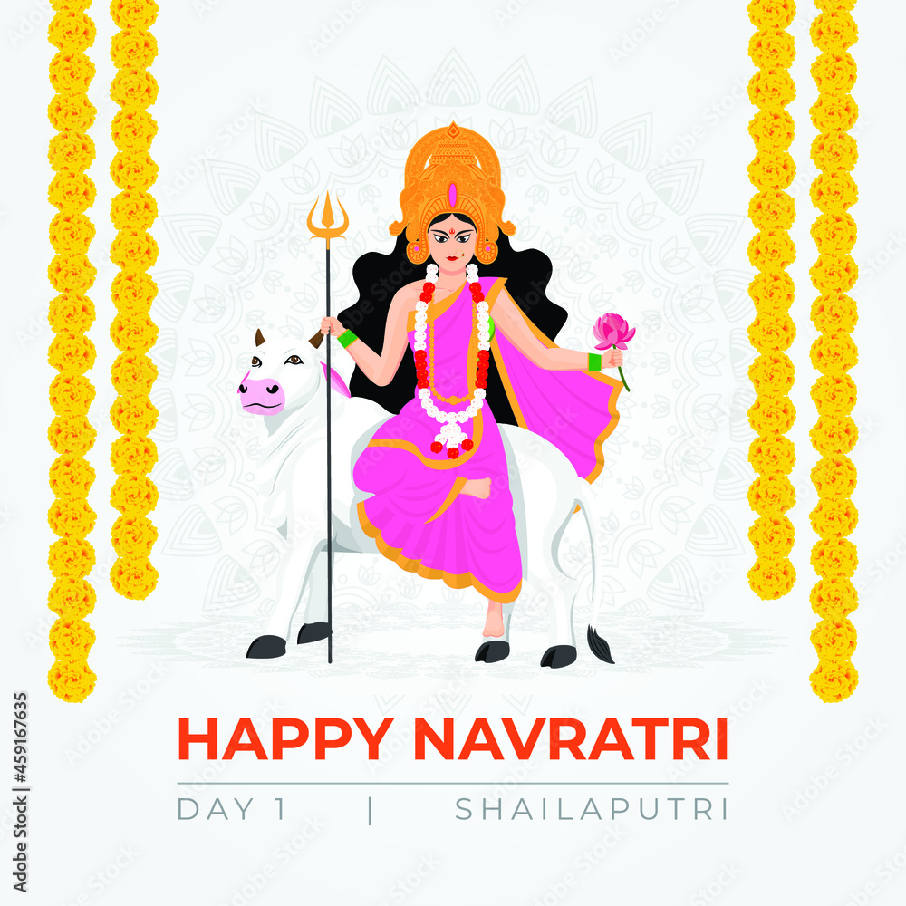 Vetor de Happy Navratri wishes, concept art of Navratri, illustration ...