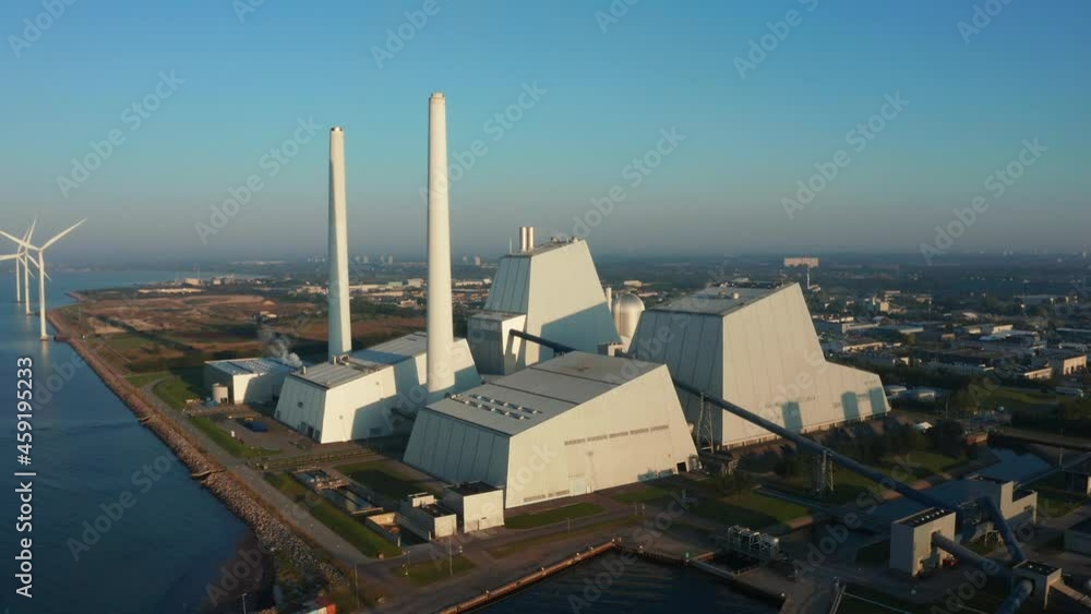Aerial view of the Power station. One of the most beautiful and eco ...