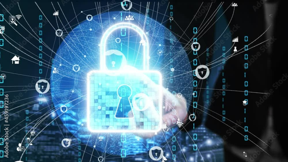 Cyber Security and Digital Data Protection conceptual . Graphic ...