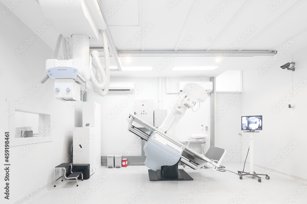 Modern x-ray machine and Computerized Axial Tomography scanning and ...