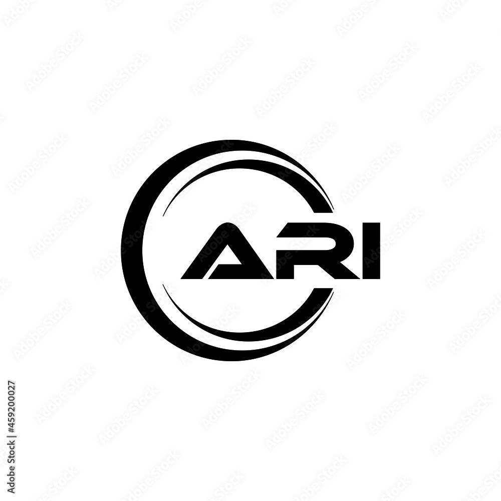 Vecteur Stock ARI letter logo design with white background in ...