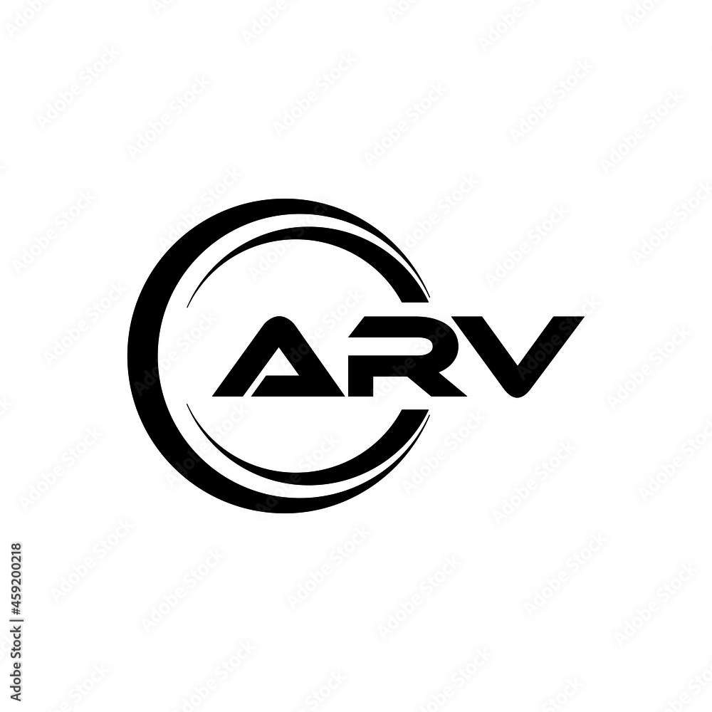 ARV letter logo design with white background in illustrator, vector ...