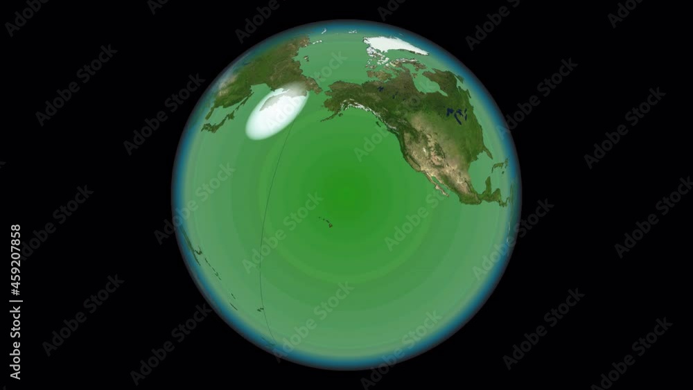 A rotating transparent earth globe with an alpha channel that displays ...
