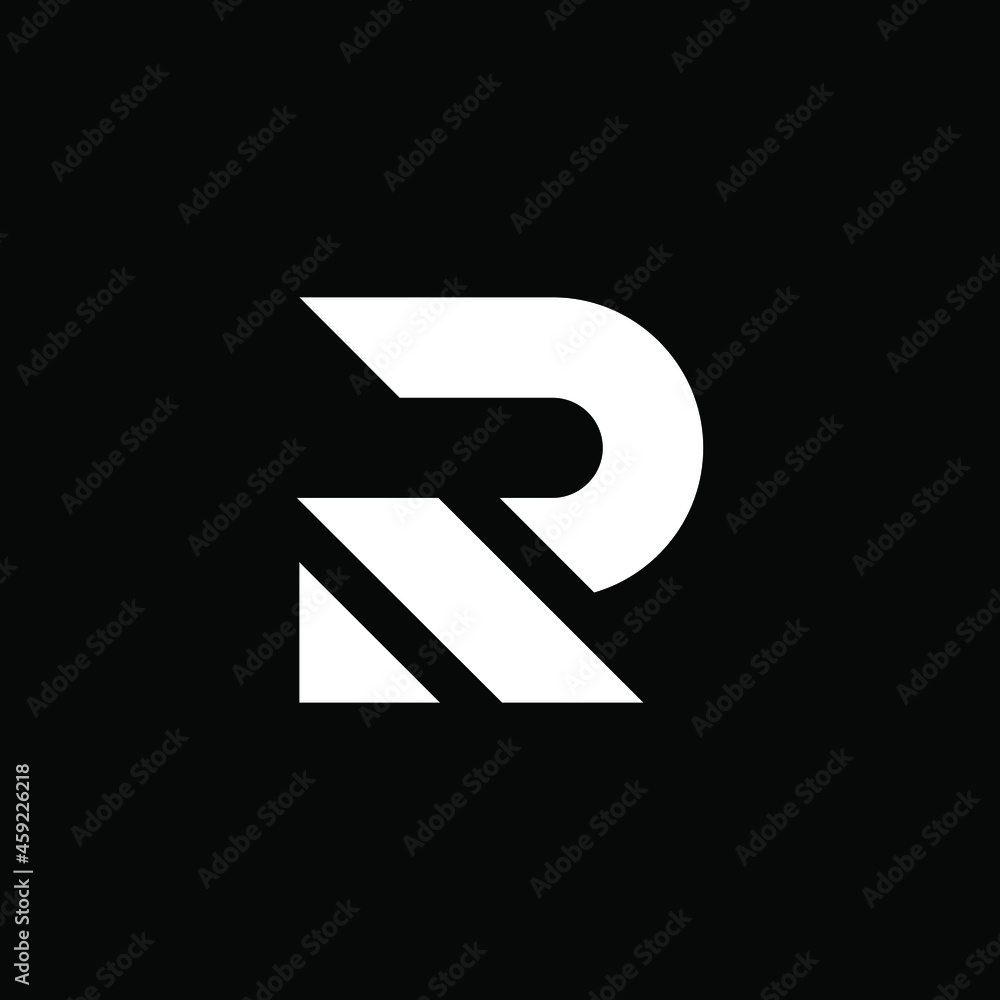 Unique logo design letter R on black background, Logo Design R Letter ...