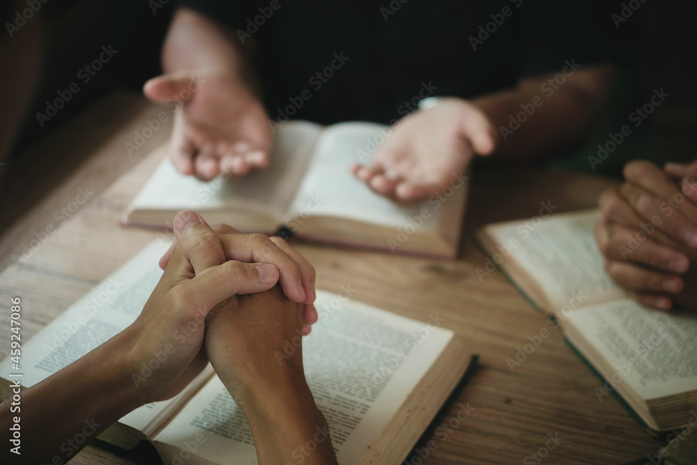 Christians are congregants join hands to pray and seek the blessings of ...