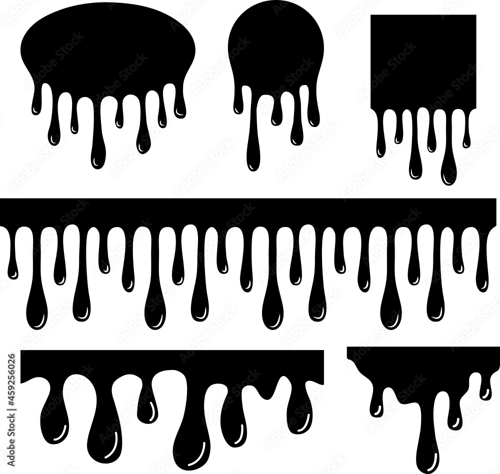dripping borders svg template vector cut file for cricut and silhouette ...