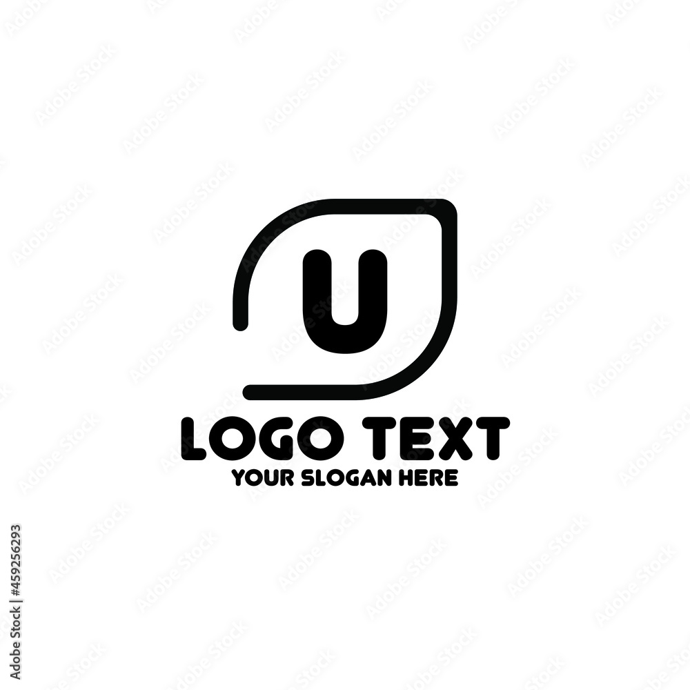 Unique logo design letter U on black background, Logo Design U Letter ...