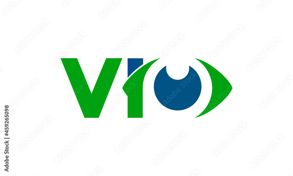 vector is the word "vio". Inside is the cornea of the eye. Stock Vector ...