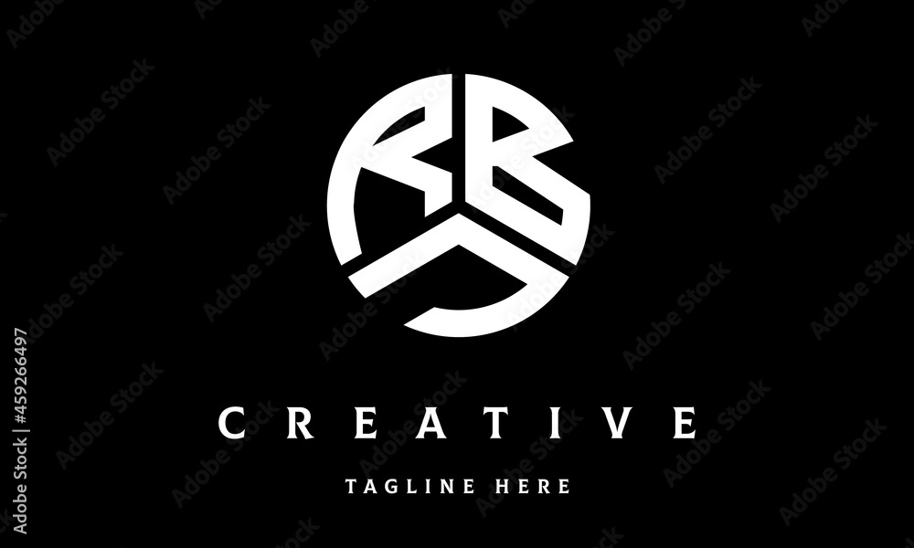 RBJ circle three letter logo vector Stock Vector | Adobe Stock