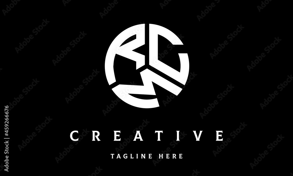 RCM circle three letter logo vector Stock Vector | Adobe Stock