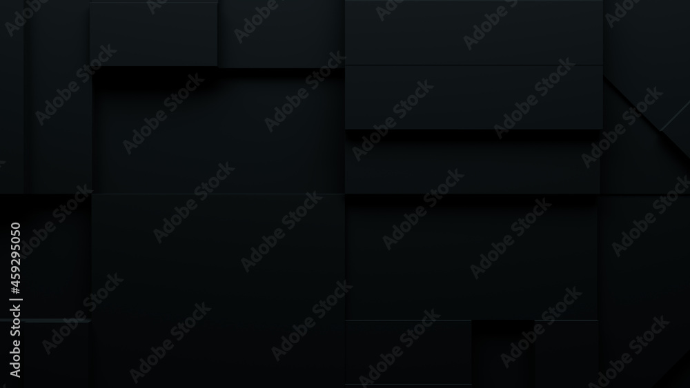 Black 3D Shapes arranged to create a Business abstract background. 3D ...