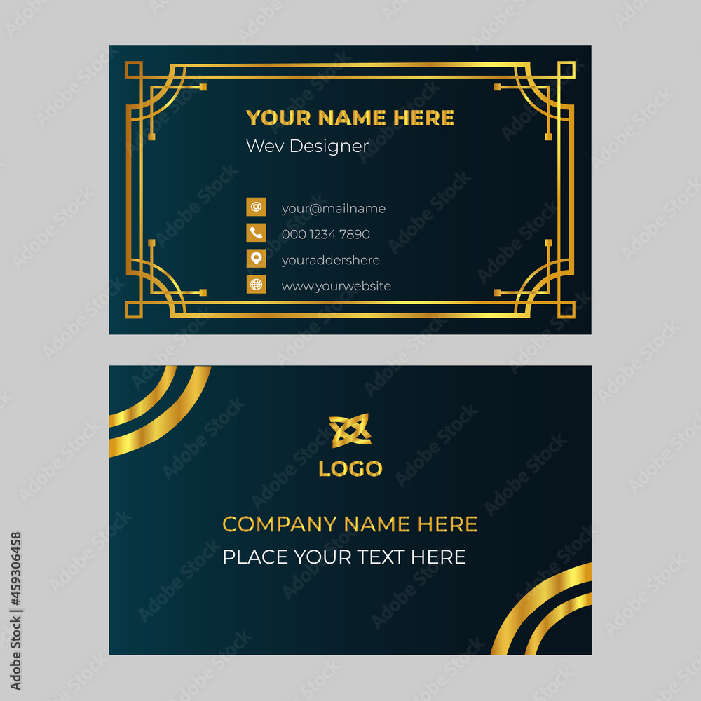 Luxury royal black and gold business card design template high class ...