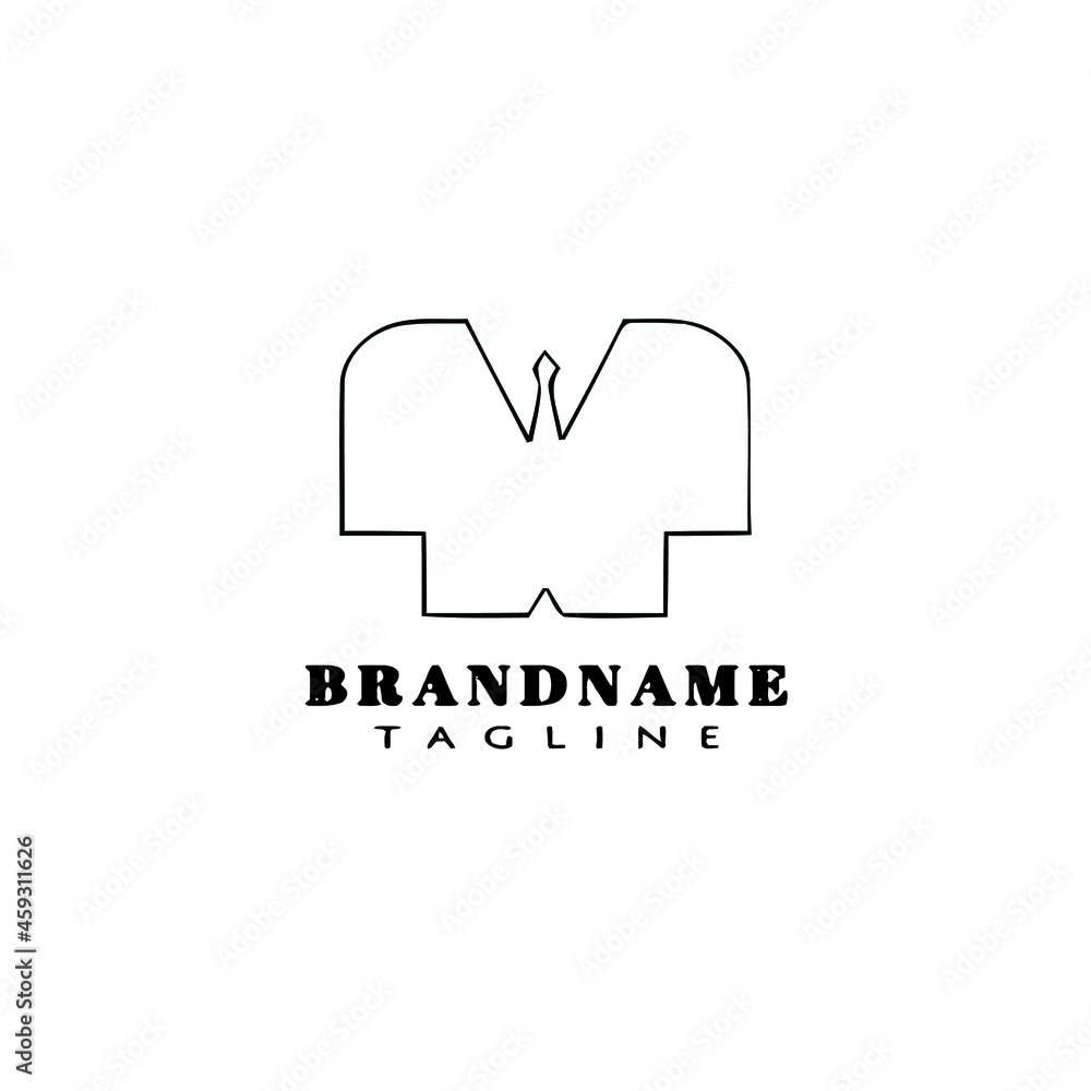 suit logo icon design template black isolated vector illustration Stock ...
