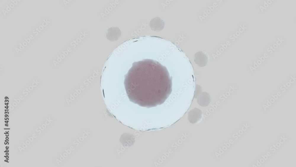 Stockvideon Abstract medical illustration of a cell and moving ...
