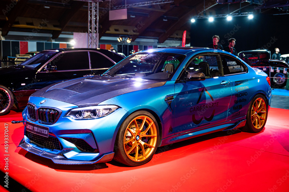 BMW M2 Carbon sportcar at a motor show, exclusive individual design ...