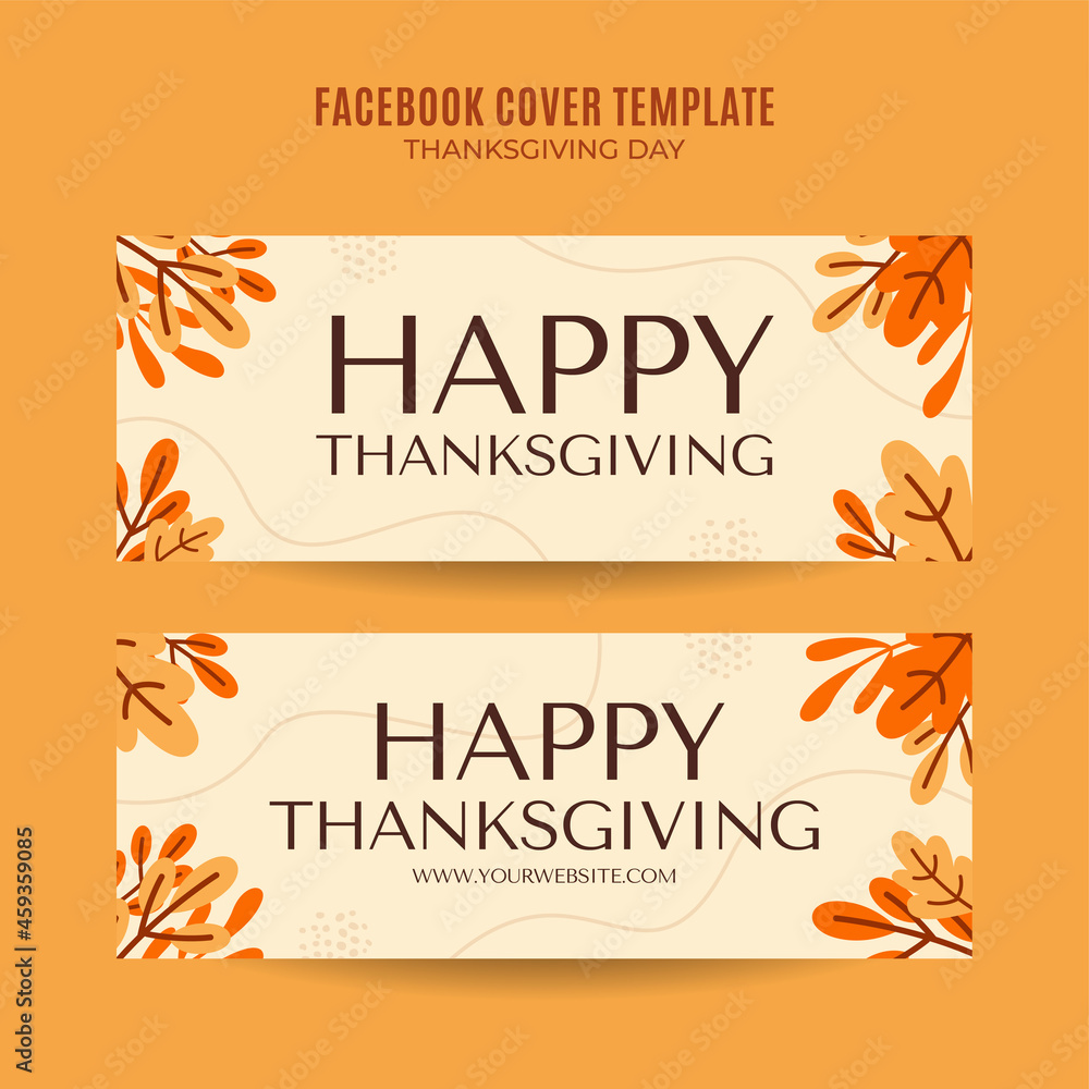 autumn horizontal banner design template Premium Vector for facebook ...