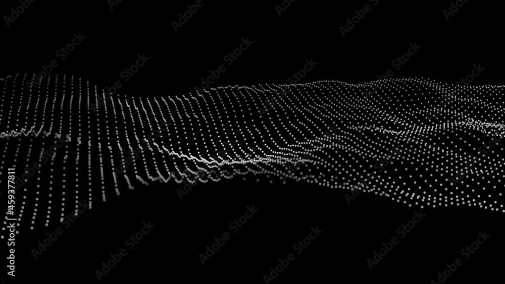 Video „digital 3D wire mesh plexus waving terrain topography abstract ...