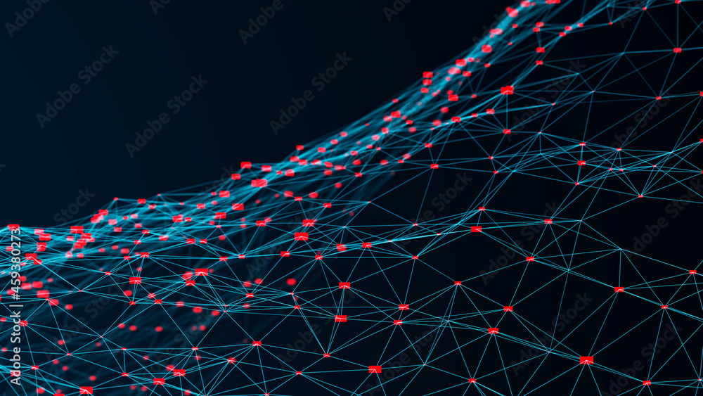 Big Data visualization. Data technology illustration. Science ...