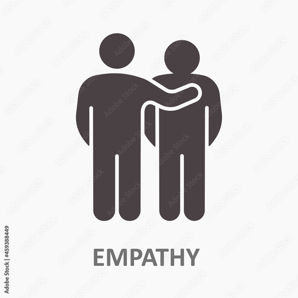 Empathy icon on white background. Vector illustration. Stock Vector ...