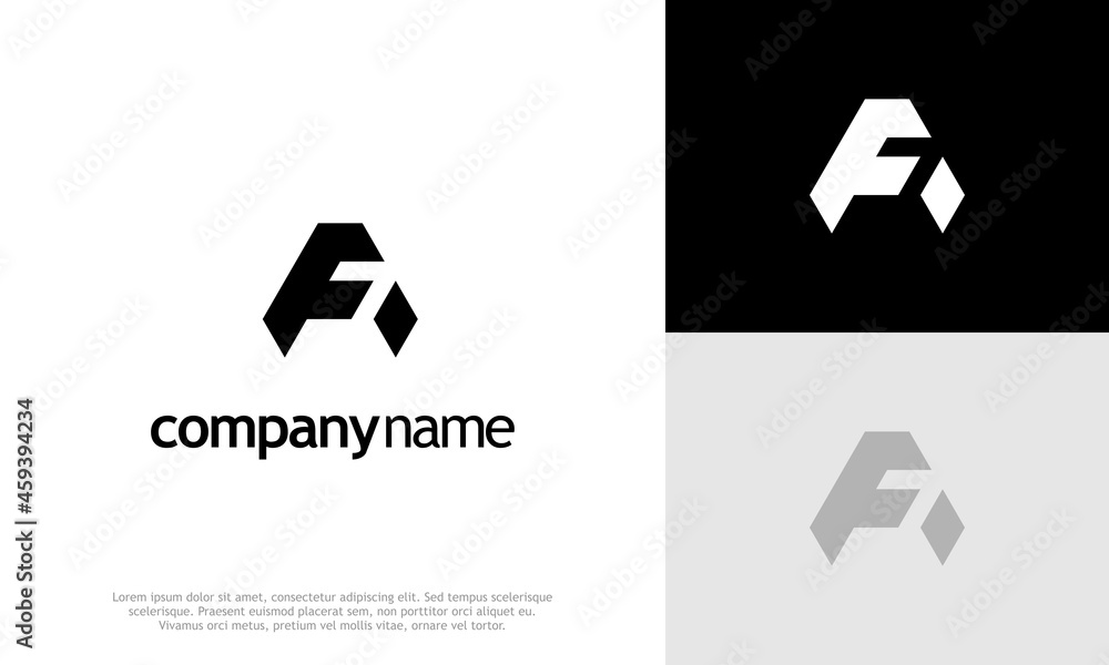 Letter AF FA logo. Icon design. Template elements. Geometric abstract ...