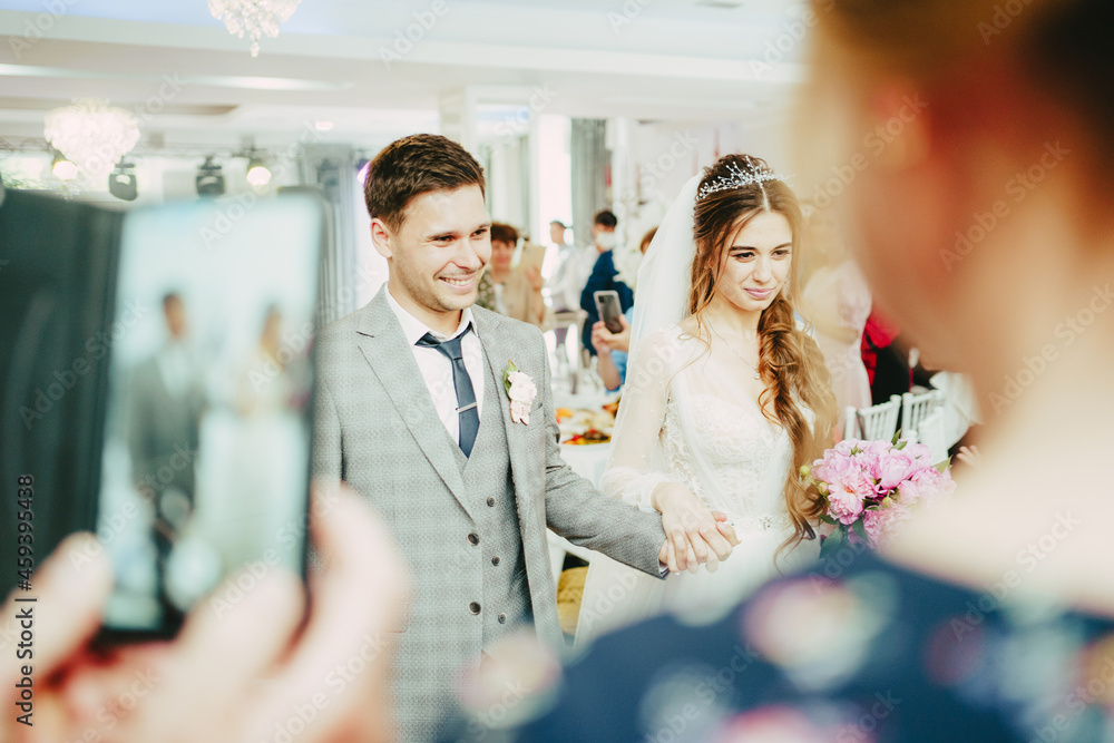 Moldovan wedding. The bride and groom are photographed Stock Photo ...