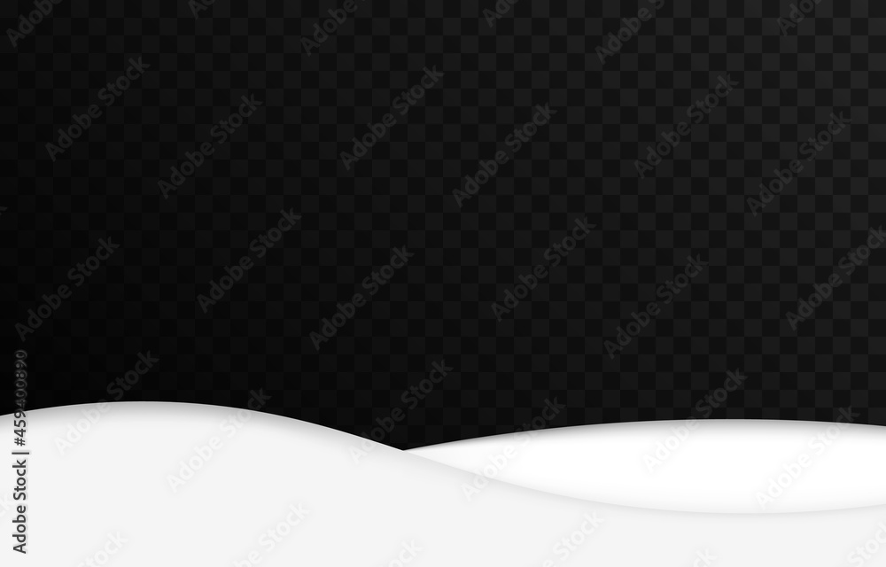Vector snowy land on isolated transparent background. Snowdrift PNG ...