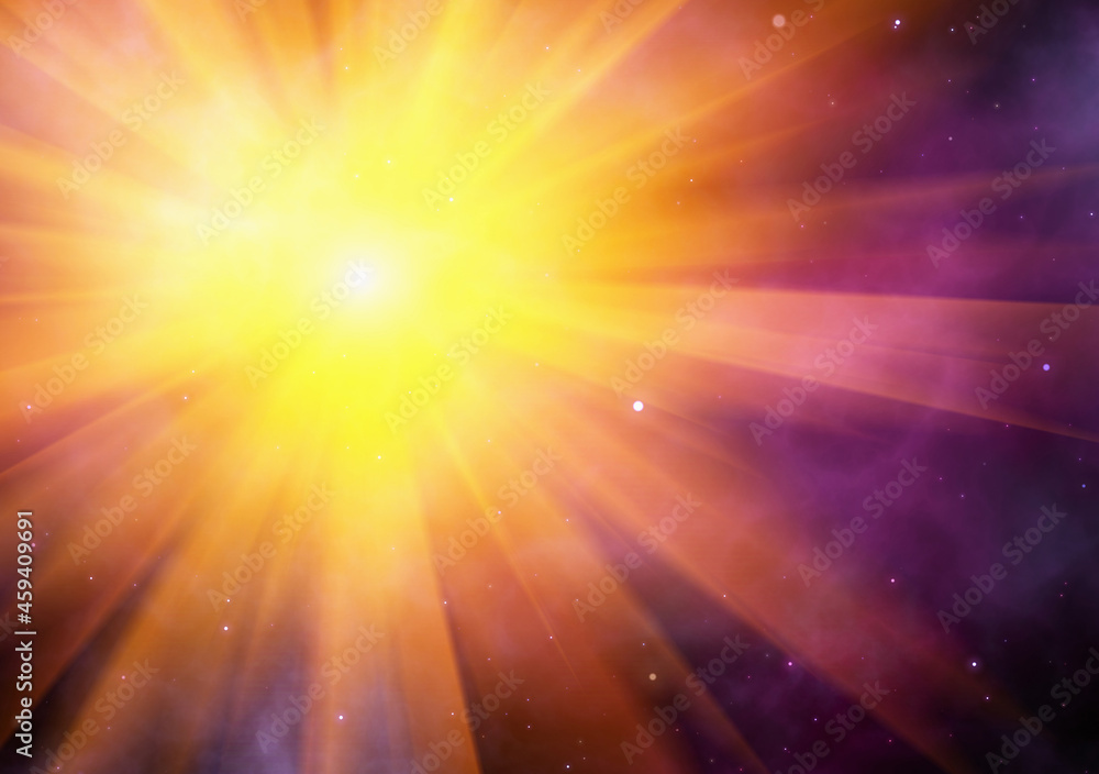 sun rays flash in space background Stock Illustration | Adobe Stock