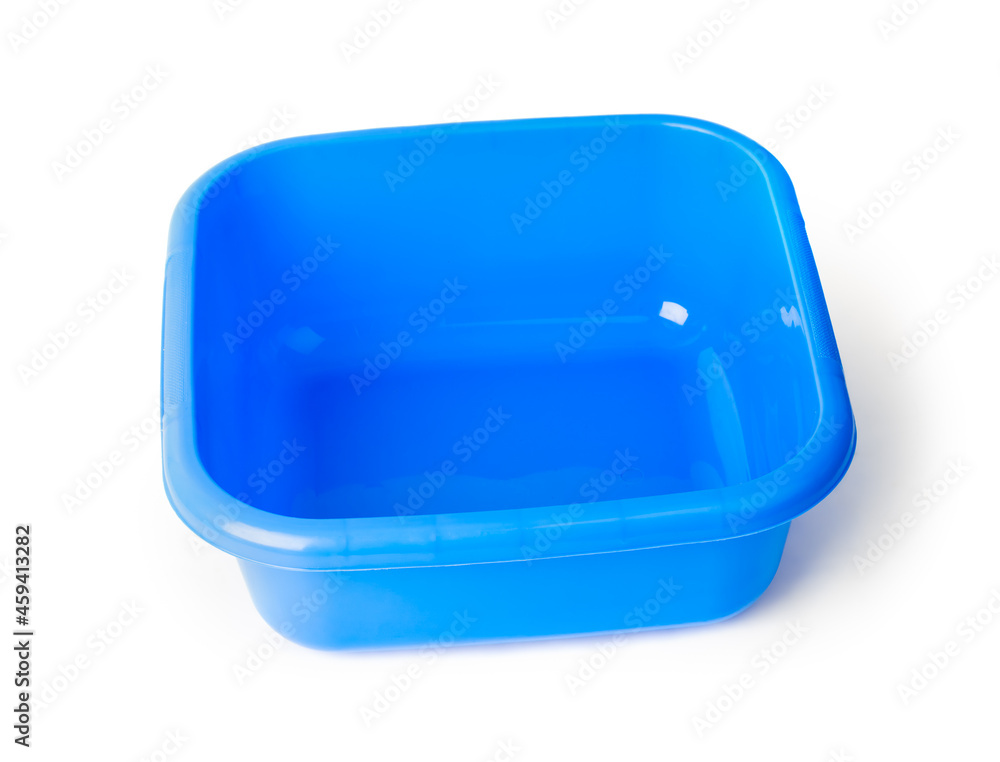 Blue plastic basin Stock Photo | Adobe Stock