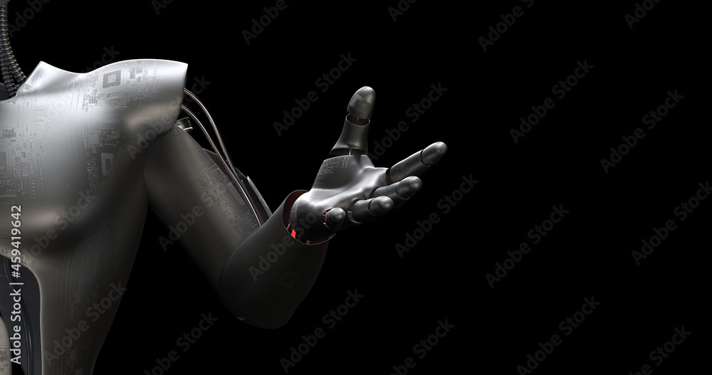 Bionic Robot Arm. Advanced Technology. AI Humanoid. Robotics And ...