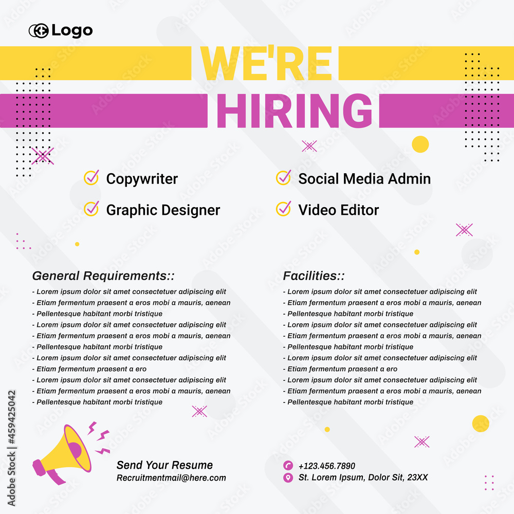 Recruitment advertising template. Recruitment Poster, Job hiring poster ...