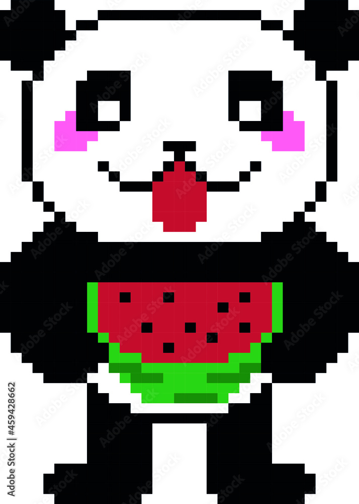 Cute Panda Pixel Art