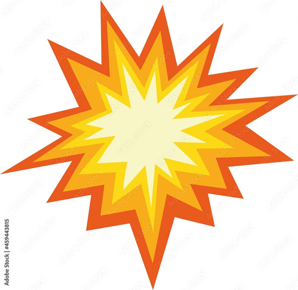 Vector illustration of explosive collision emoticon vector de Stock ...