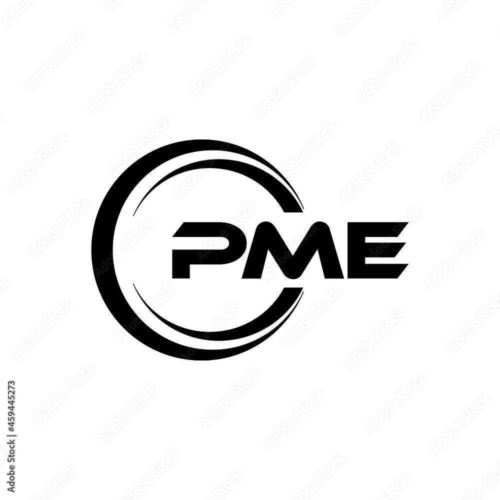 Vecteur Stock PME letter logo design with white background in ...