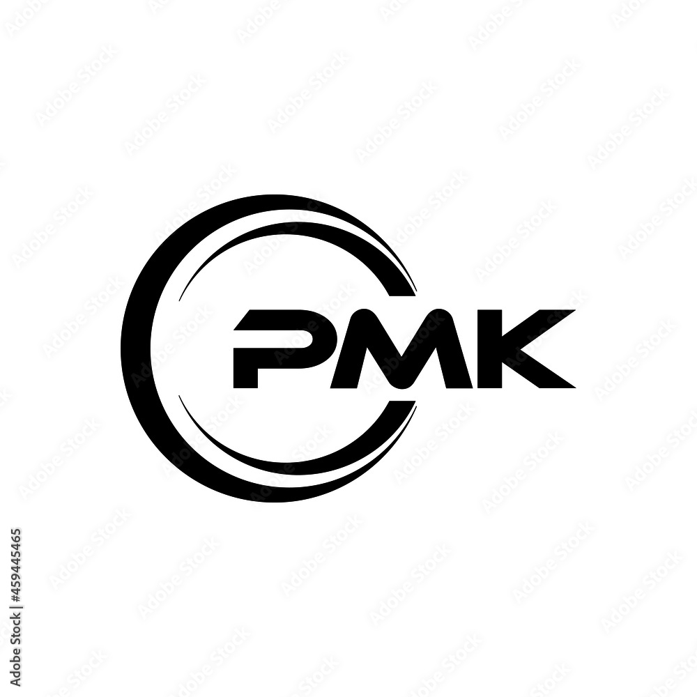 Vecteur Stock PMK letter logo design with white background in ...