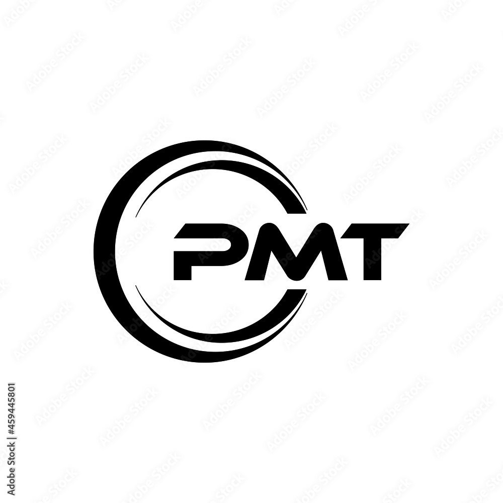 PMT letter logo design with white background in illustrator, vector ...