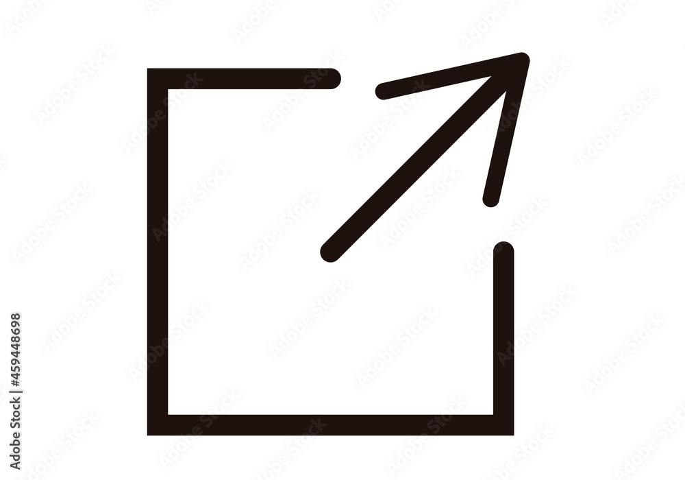 Icono negro de ampliar o pantalla completa. Stock Vector | Adobe Stock