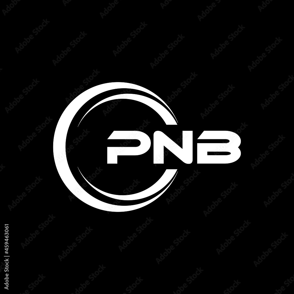 PNB letter logo design with black background in illustrator, vector ...