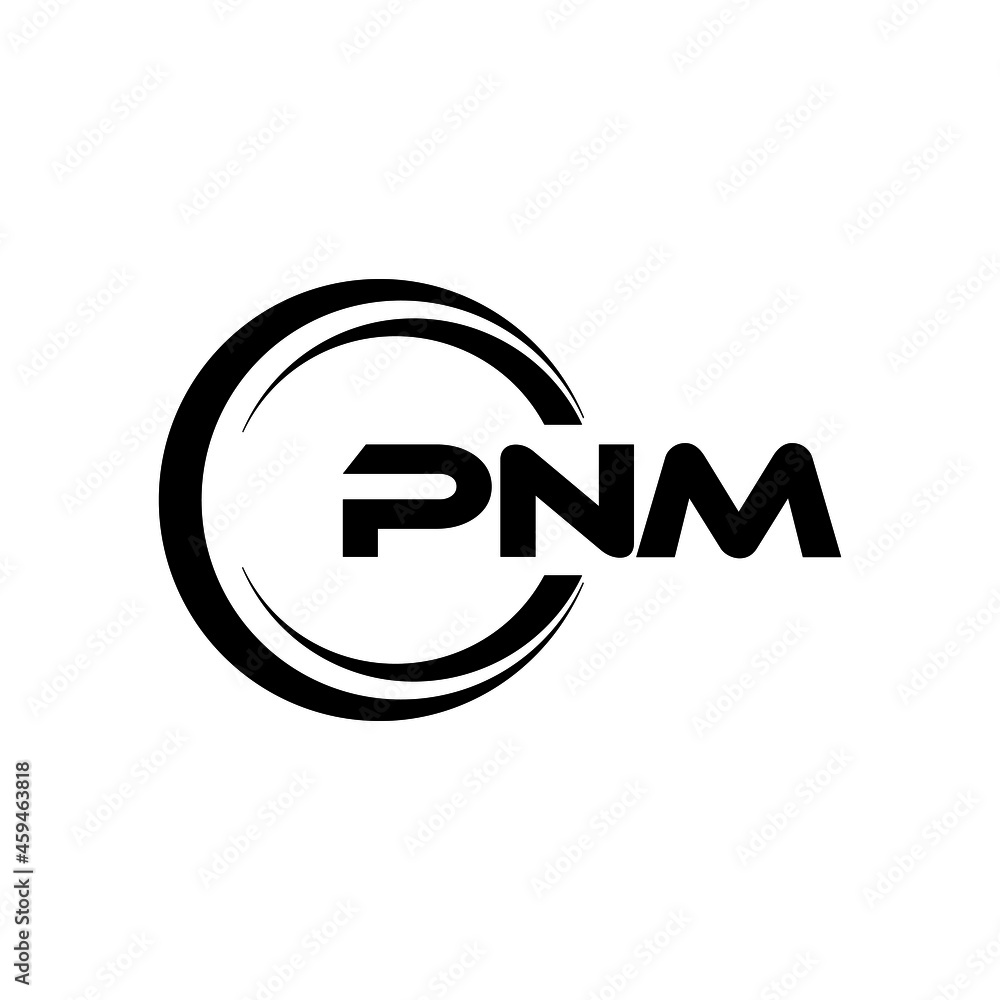 PNM letter logo design with white background in illustrator, vector ...