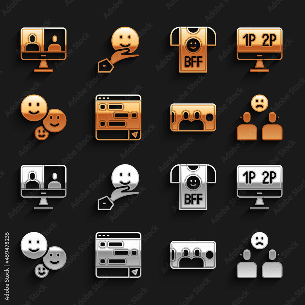 Set Chat messages on laptop, Computer monitor screen, Complicated ...