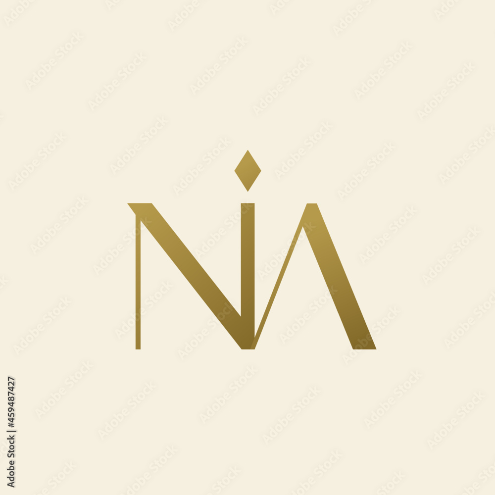 NIA Logo Design Premium Template. Elegant N and A Logo Initial Vector ...
