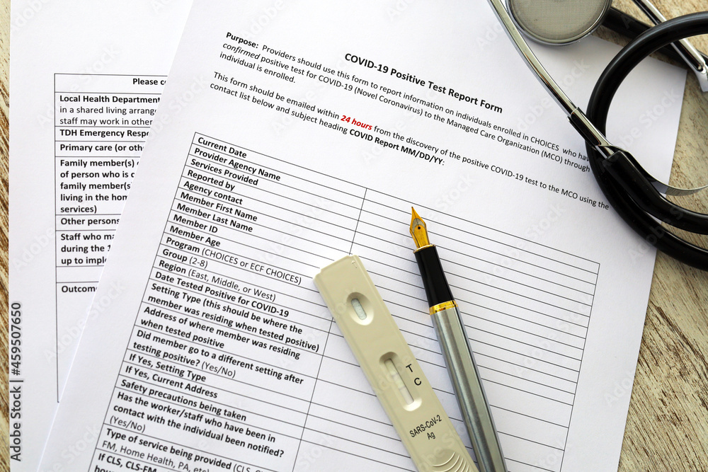 Covid Test Request Form Stock Photo | Adobe Stock