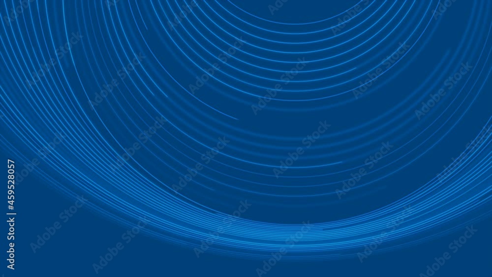 Bright blue round lines technology futuristic motion background ...
