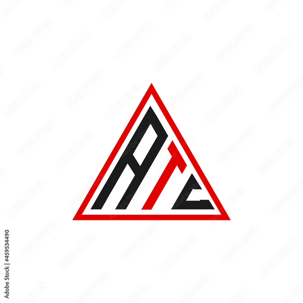 ATC letter logo design on white background. ATC creative initials ...
