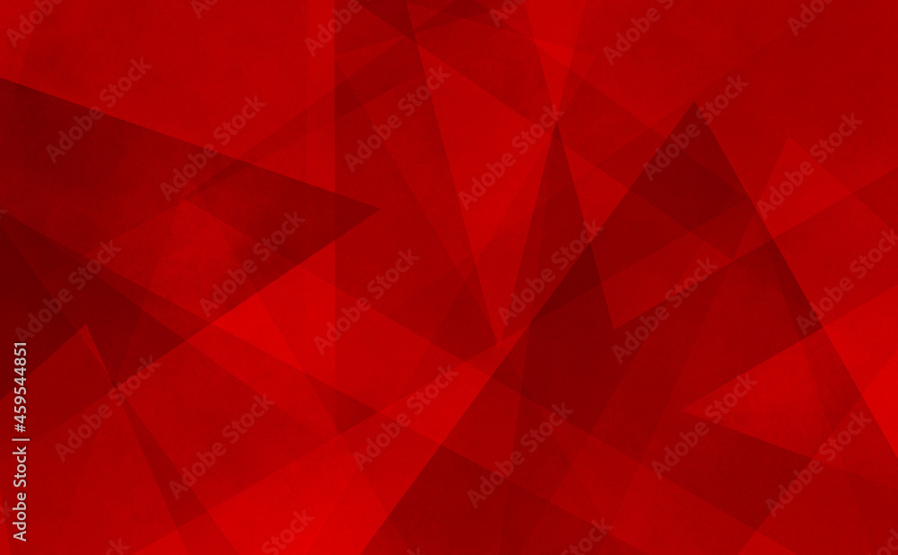Red triangle background design with texture, abstract light and dark ...