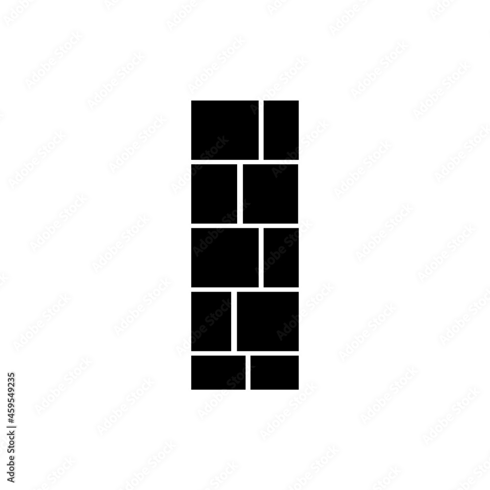 Letter I mask area. Alphabet-letter photo collage frames template ...