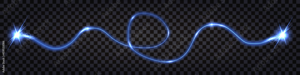 Electric dischrge thunder bolt, lightning shock effect, swirl wave ...