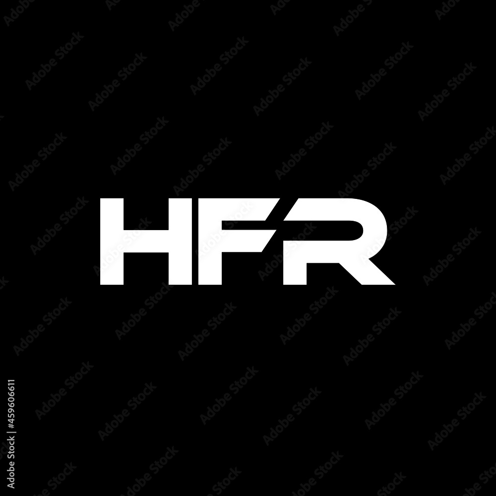 HFR letter logo design with black background in illustrator, vector ...