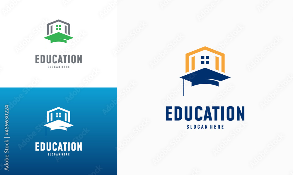 Home Learning logo designs concept vector. Home Education logo template ...